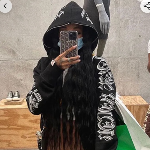 blushmark | Jackets & Coats | Full Black Zip Up With Gothic Letters | Poshmark